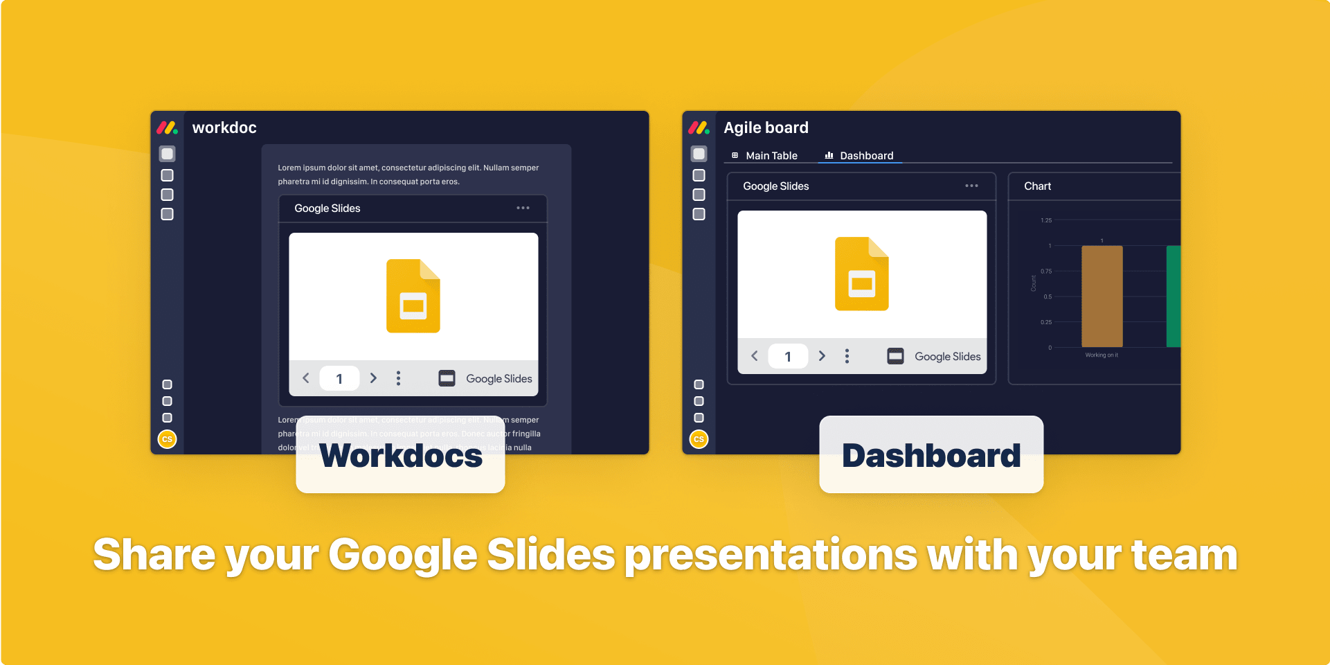 Google Slides Embedded • apps for monday.com
